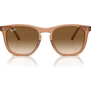 Ray-ban 53mm Gradient Square Sunglasses - Blush Transparent