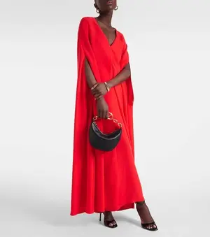 Valentino Garavani Caped Silk Gown