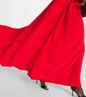 Valentino Garavani Caped Silk Gown