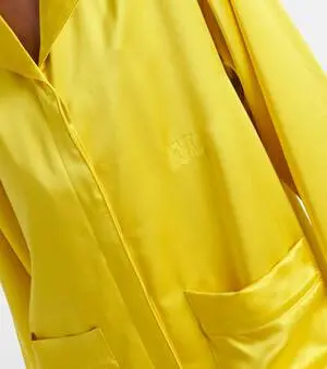Max Mara Vasaio Silk Pajama Shirt - Yellow