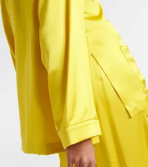 Max Mara Vasaio Silk Pajama Shirt - Yellow