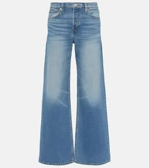 RE/DONE Mid-rise Wide-leg Jeans - Blue