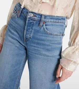 RE/DONE Mid-rise Wide-leg Jeans - Blue