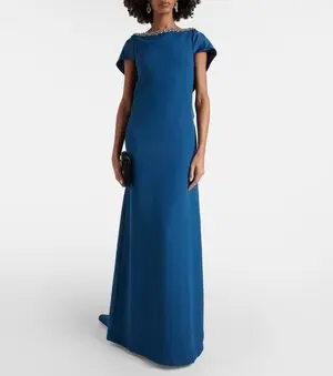 Safiyaa Sallie Embellished Crêpe Gown