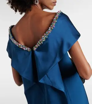 Safiyaa Sallie Embellished Crêpe Gown