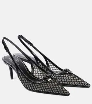 Valentino Garavani Vlogo 60 Mesh Slingback Pumps