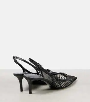 Valentino Garavani Vlogo 60 Mesh Slingback Pumps