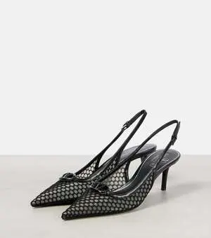 Valentino Garavani Vlogo 60 Mesh Slingback Pumps