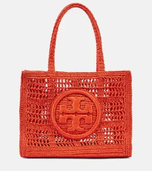 Tory Burch Ella Small Raffia Tote Bag