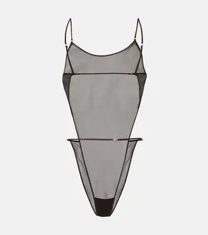 Saint Laurent Silk-blend Georgette Bodysuit
