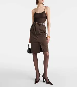 Saint Laurent Silk-blend Georgette Bodysuit