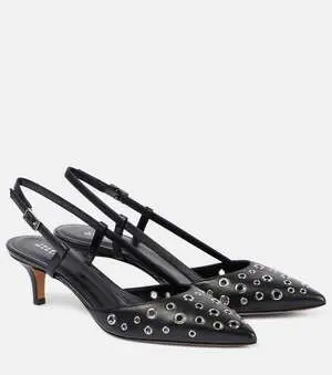 Isabel Marant Étoile Pilia Leather Slingback Pumps