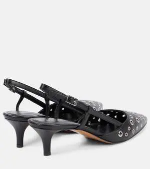 Isabel Marant Étoile Pilia Leather Slingback Pumps
