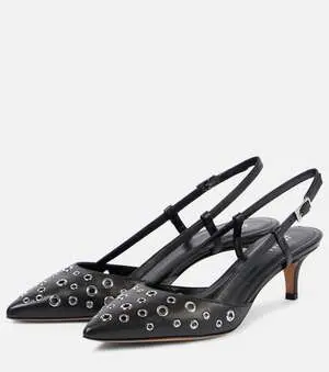 Isabel Marant Étoile Pilia Leather Slingback Pumps