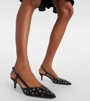 Isabel Marant Étoile Pilia Leather Slingback Pumps