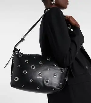 Isabel Marant Leyden Small Studded Leather Shoulder Bag