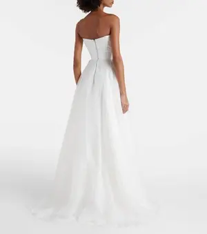 Maticevski Bridal Dhalia Caped Silk Gown