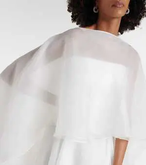 Maticevski Bridal Dhalia Caped Silk Gown