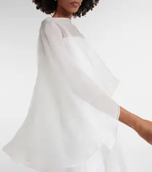 Maticevski Bridal Dhalia Caped Silk Gown
