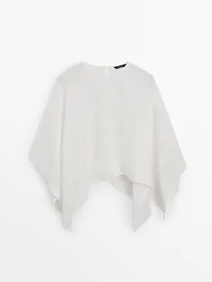 Massimo Dutti Massimo Dutti 100% Linen Cape - Cream