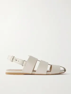 JW Anderson Fisherman Embossed Leather Sandals - Ivory