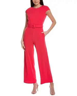 Maggy London Maggy London Belted Jumpsuit - Pink