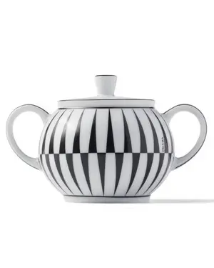 Prada Porcelain Milk Jug And Sugar Bowl Set With Stripes Motif