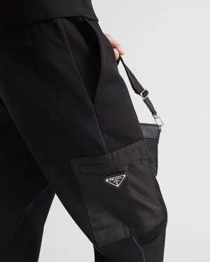Prada Technical Fleece Pants - Black/black