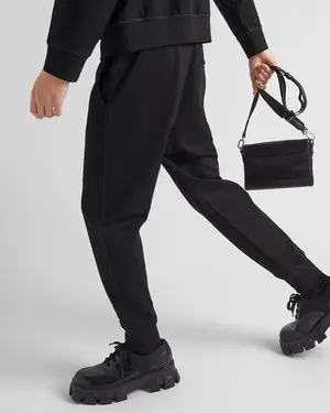 Prada Technical Fleece Pants - Black/black