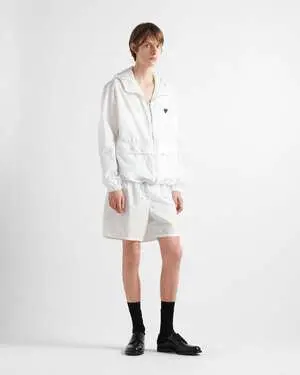 Prada Re-Nylon Blouson Jacket - White | Editorialist
