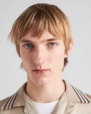 Prada Short-sleeved Silk Twill Shirt