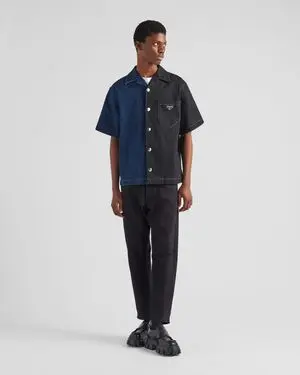 Prada Double Match Denim Shirt