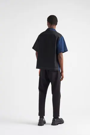 Prada Double Match Denim Shirt