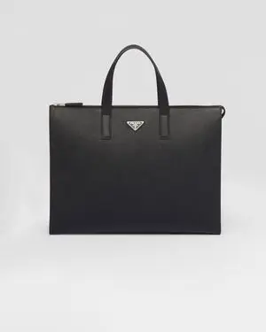 Prada Saffiano Leather Tote - Black