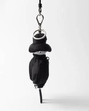 Prada Soft Robot Re-nylon Keychain Charm With Shoulder Strap