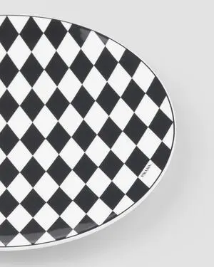 Prada Porcelain Charger Plate Checkerboard
