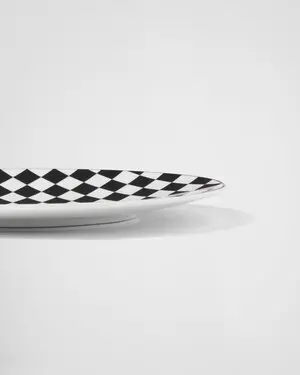 Prada Porcelain Charger Plate Checkerboard