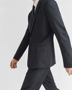 Prada Single-breasted Techno Stretch Suit - Black