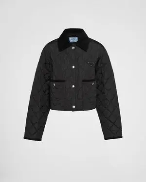 Prada Light Re-nylon Cropped Jacket - Black