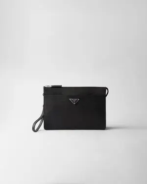 Prada Saffiano Leather Pouch - Black