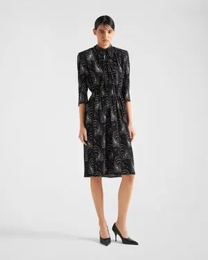 Prada Printed Sablé Dress