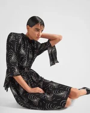 Prada Printed Sablé Dress