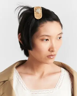 Prada Wicker Hair Clip