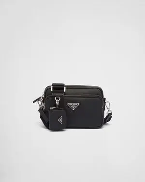 Prada Saffiano Leather Shoulder Bag - Black