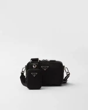 Prada Re-nylon And Saffiano Leather Brique Bag