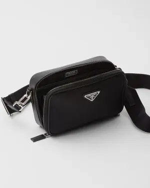Prada Re-nylon And Saffiano Leather Brique Bag