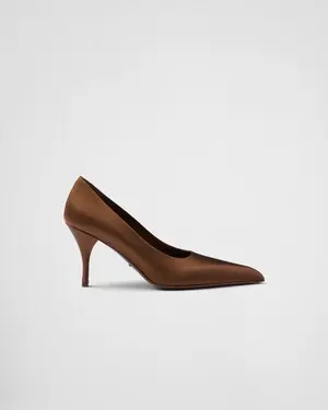 Prada Satin Pumps - Tobacco