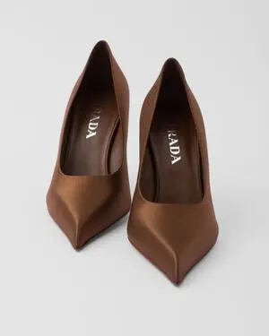 Prada Satin Pumps - Tobacco
