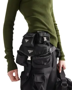 Prada Re-nylon And Leather Shoulder Bag