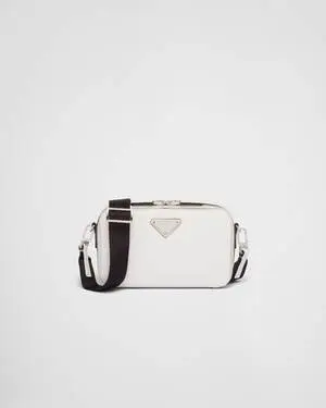 Prada Brique Saffiano Leather Bag - White